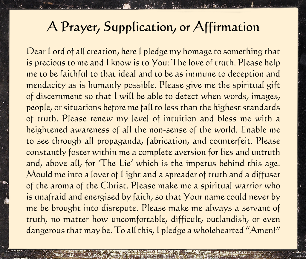 A Prayer, Supplication, or Affirmation – Diakrisis Project